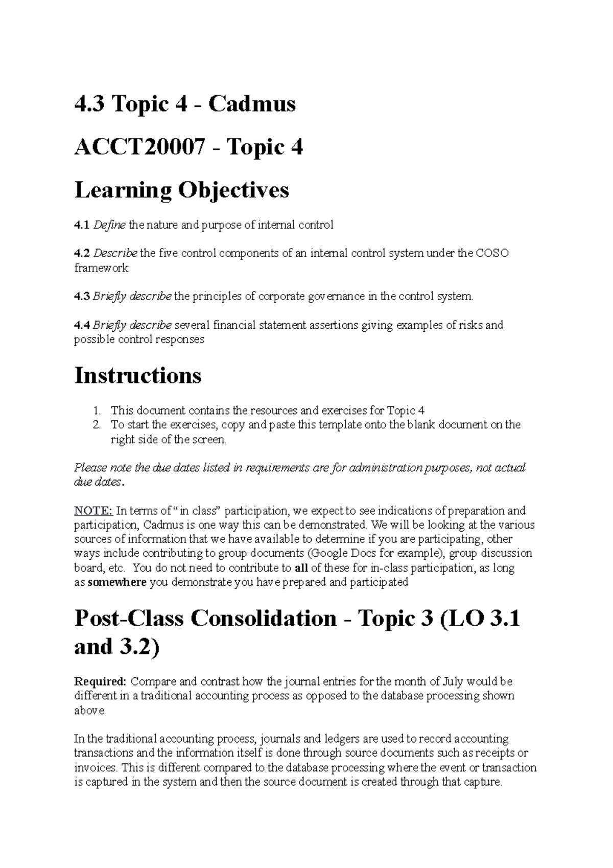 Workings for Tutorial 4 2021 Semester 2 - 4 Topic 4 - Cadmus ACCT20007 ...