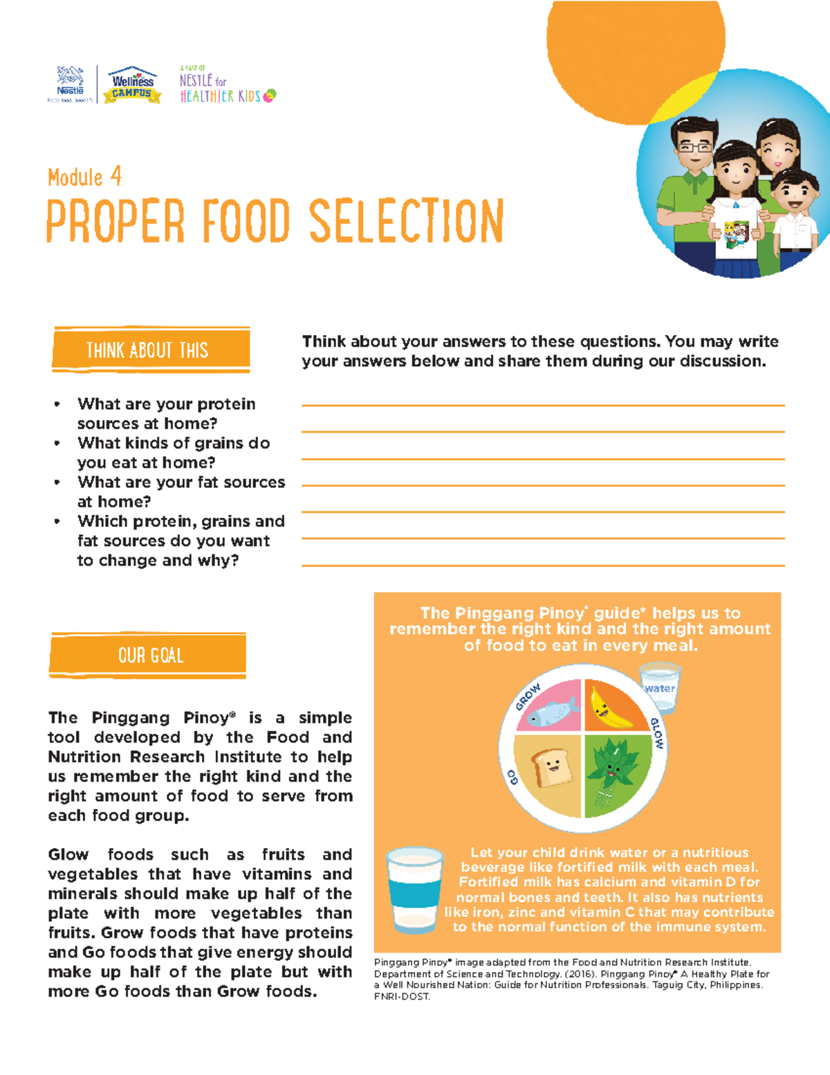 Adult Module 4 - Proper Food Selection Handout (English) - Module 4 ...