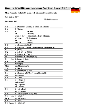 Deutschkurs A1 - The alphabet and letter combinations in German ...