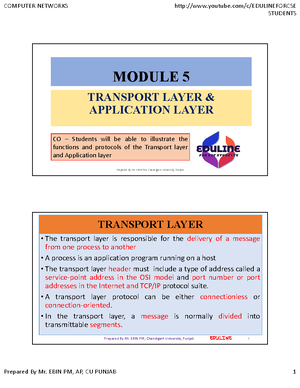 KTU S5 CN Question BANK Module 1 - CST 303: COMPUTER NETWORKS QUESTION ...