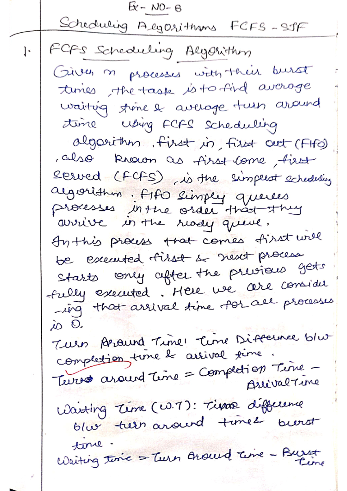 Os practical 1 - 8 Scheduling Aegorithms FCFS SJF 1. FCFS Scheduling ...