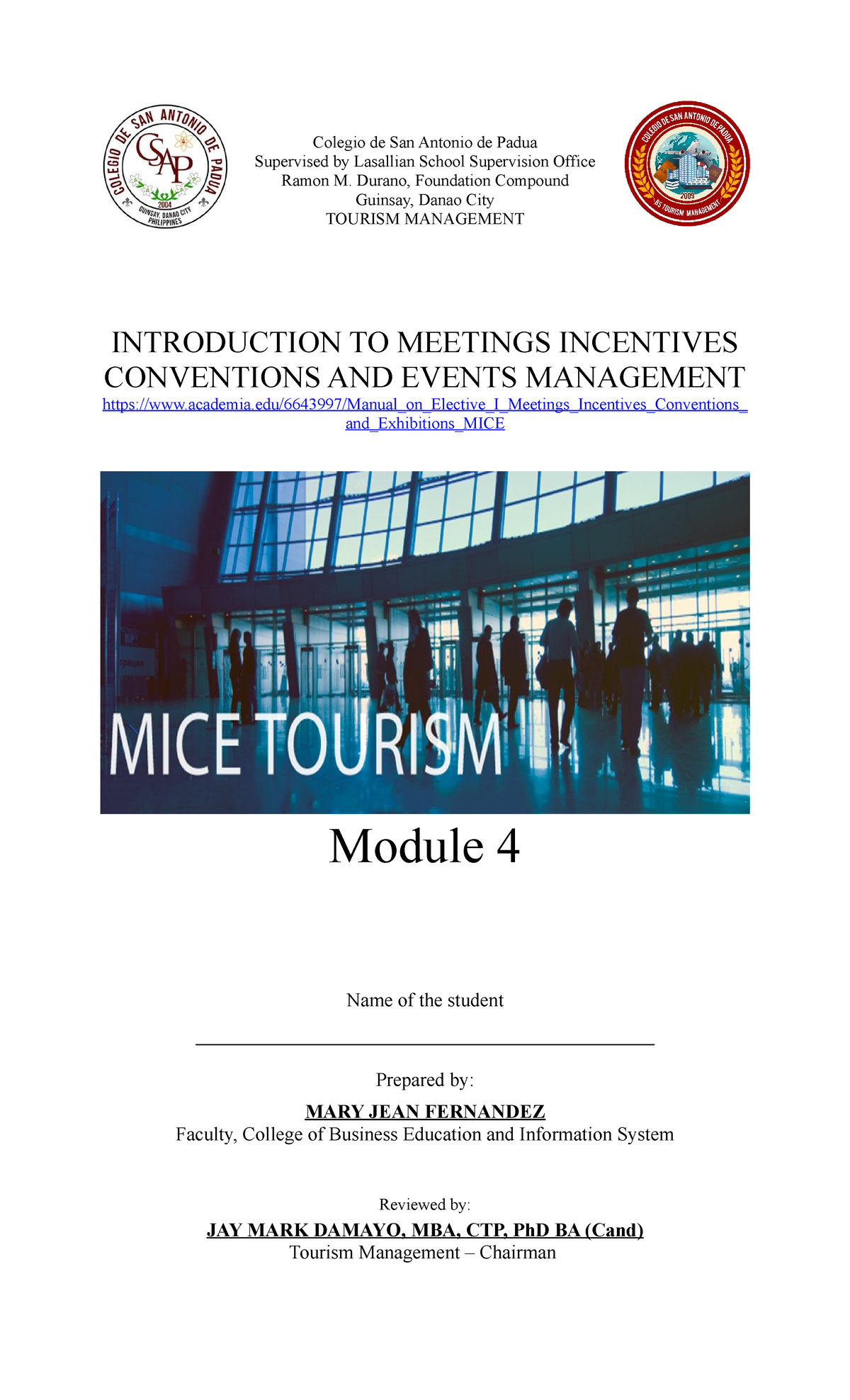 MICE Module 4 ok - Mjey fernandez - Colegio de San Antonio de Padua Supervised by Lasallian ...