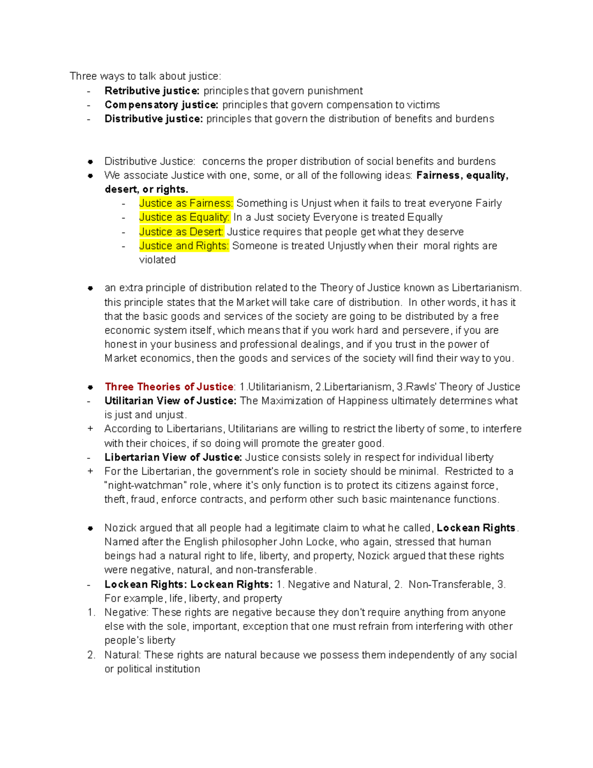 Justice - This is a note for course Phil-186 with Dr. Carlos A. Sanchez ...