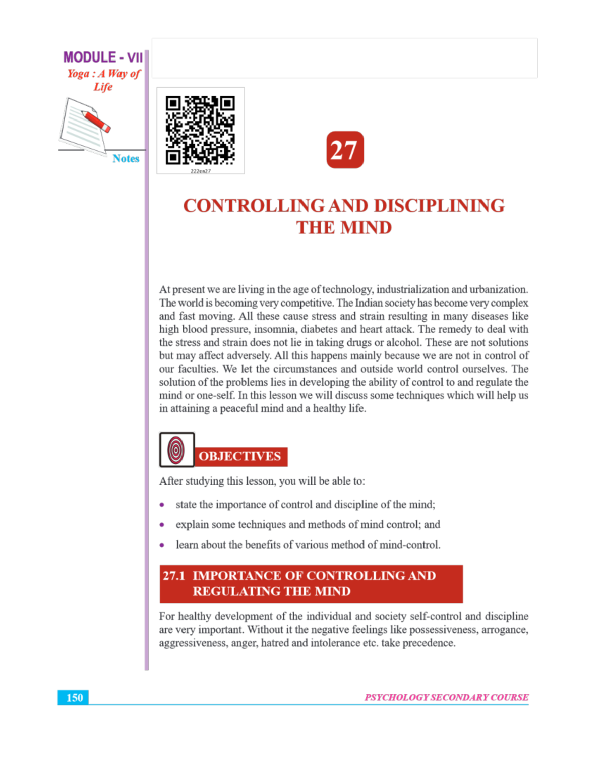 Controlling and Disciplining the Mind - Psychology - Studocu