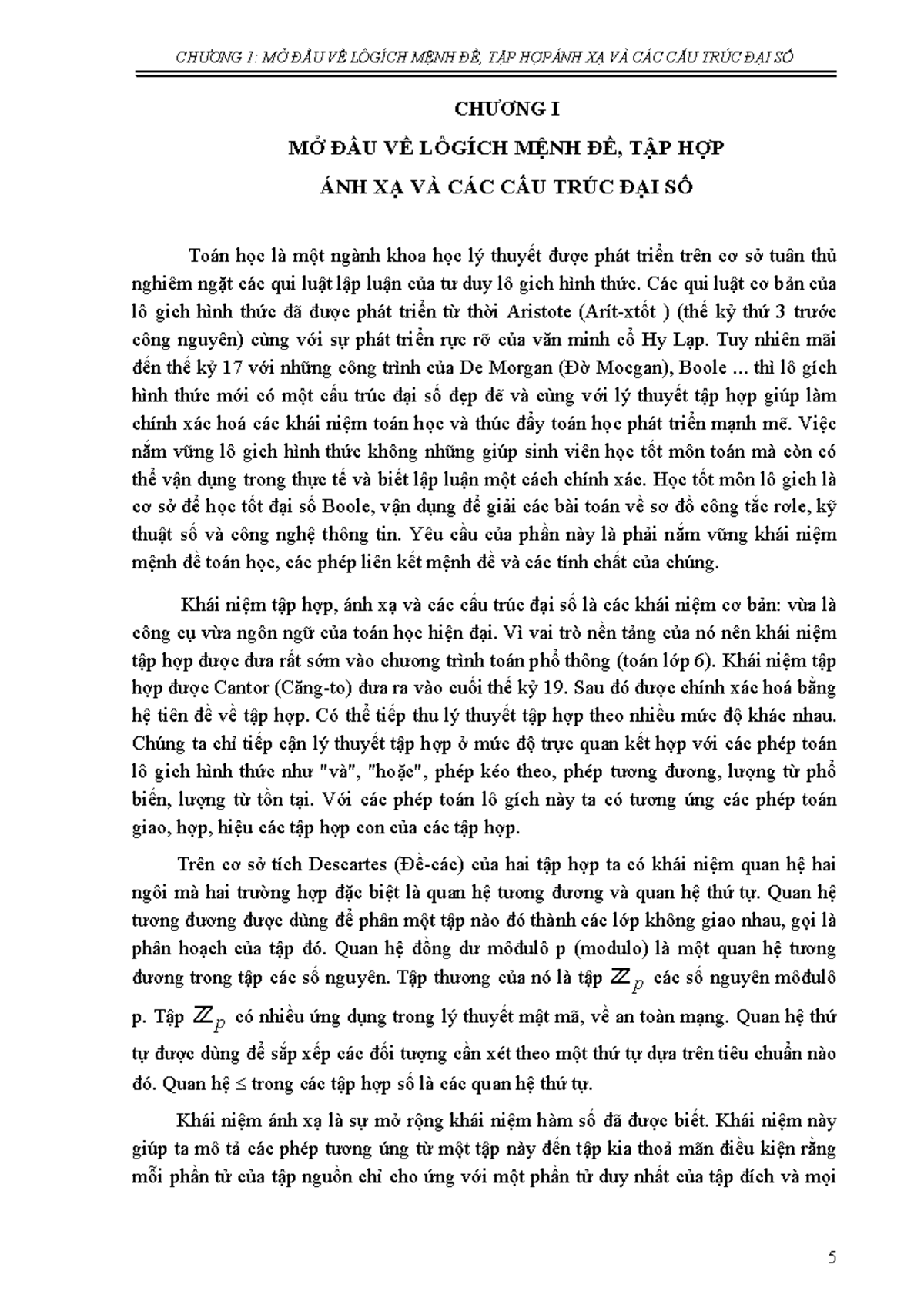 Chuong-1 - khum có biết đâu nha - CHƯƠNG I MỞ ĐẦU VỀ LÔGÍCH MỆNH ĐỀ ...