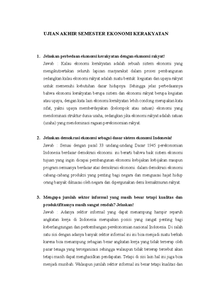 Kebijakan Pengembangan Ekonomi Kerakyatan - Atas dukungan moral dan materi yang diberikan dalam ...