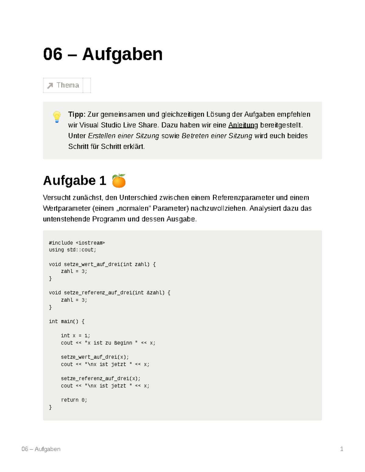 2022-11-15 - Referenzparameter und Rekursion - Aufgaben - 06 – Aufgaben ...