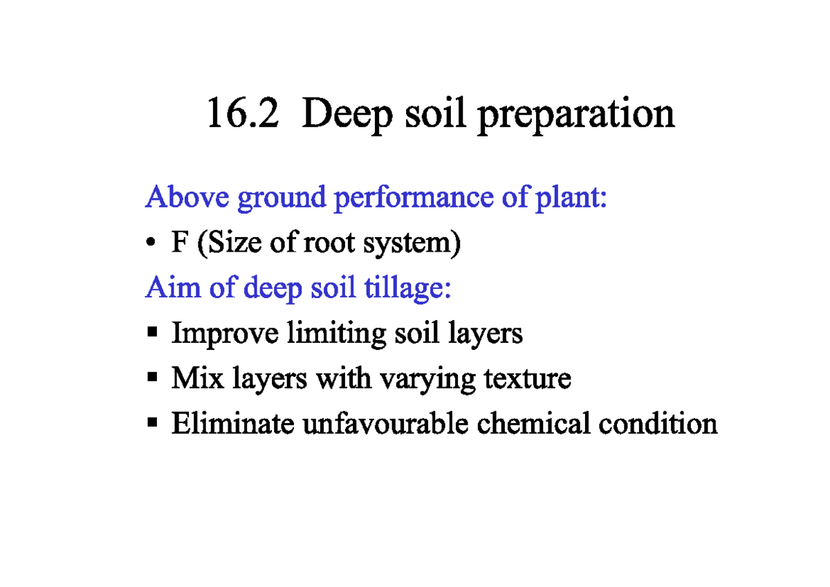 142Hfst16 edited - Its only only - 16 Deep soil preparation Above ...