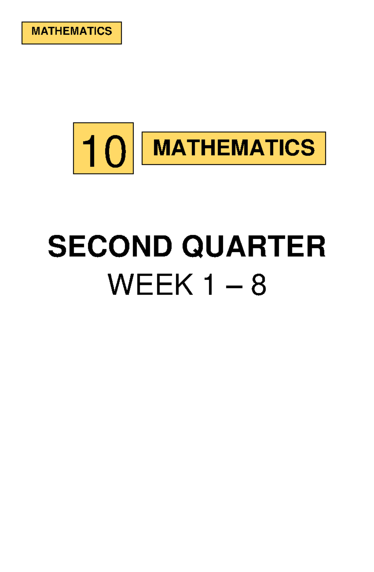 G10Q2 - math module - SECOND QUARTER WEEK 1 – 8 MATHEMATICS 10 ...
