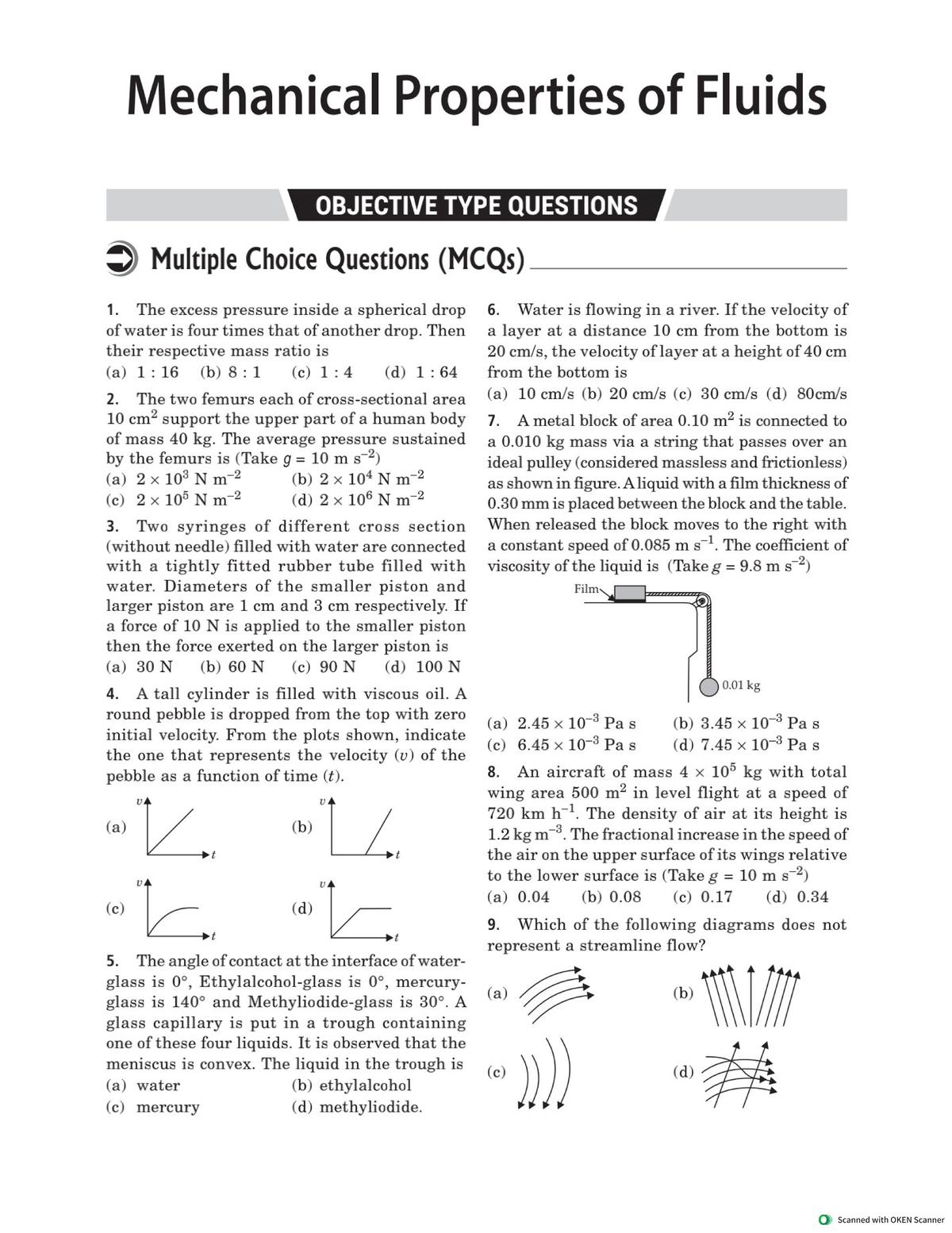 11th fluids - HS IS HERE - Mechanical Properties of Fluids OBJECTIVE ...