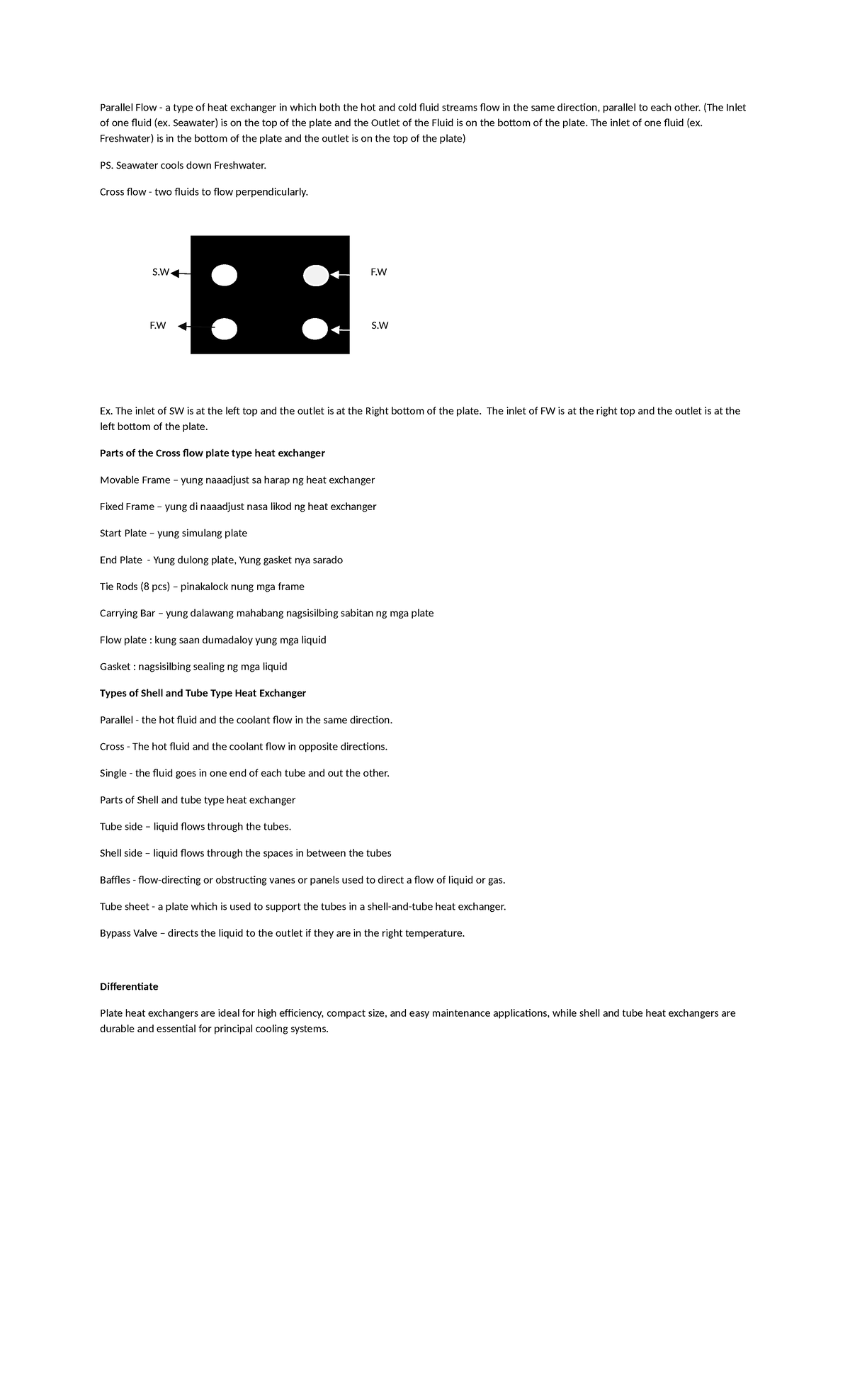 Plate - READ - Parallel Flow - a type of heat exchanger in which both ...