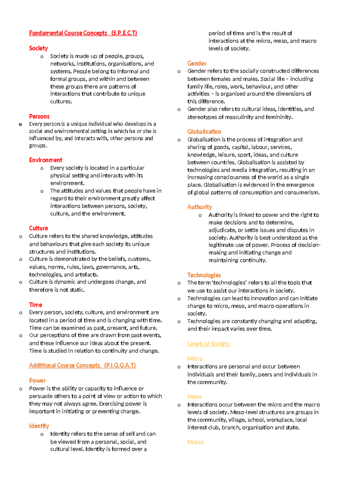 Society and Culture Preliminary Course Notes - Fundamental Course ...
