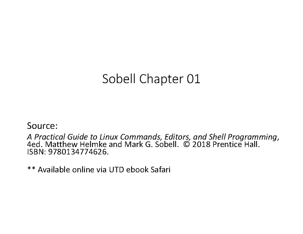 # Sobell 4ed ch01 - rev2 - Warning: TT: undefined function: 32 Sobell Chapter 01 Source: A ...