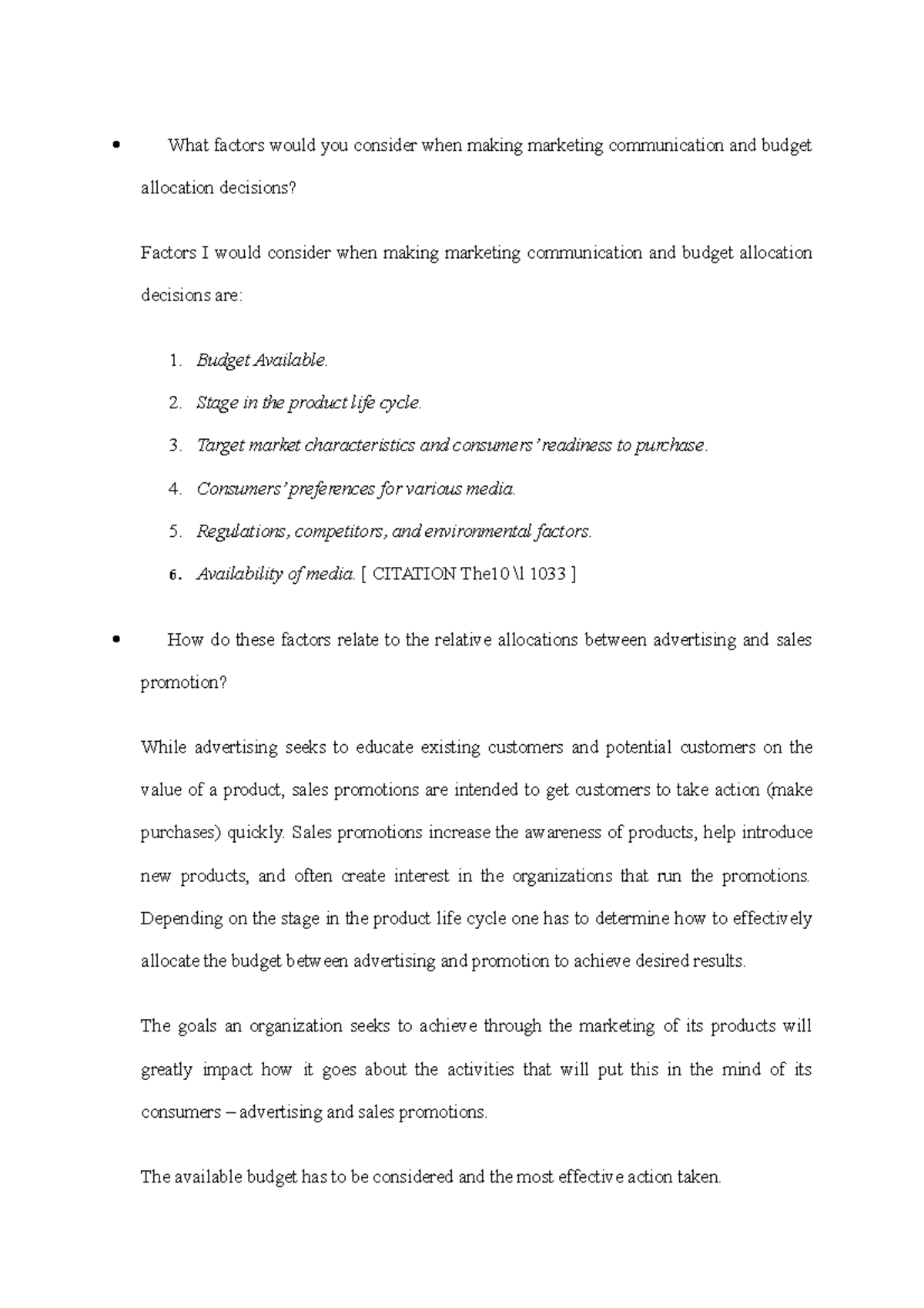 Group Discussion Unit 06 - What factors would you consider when making ...