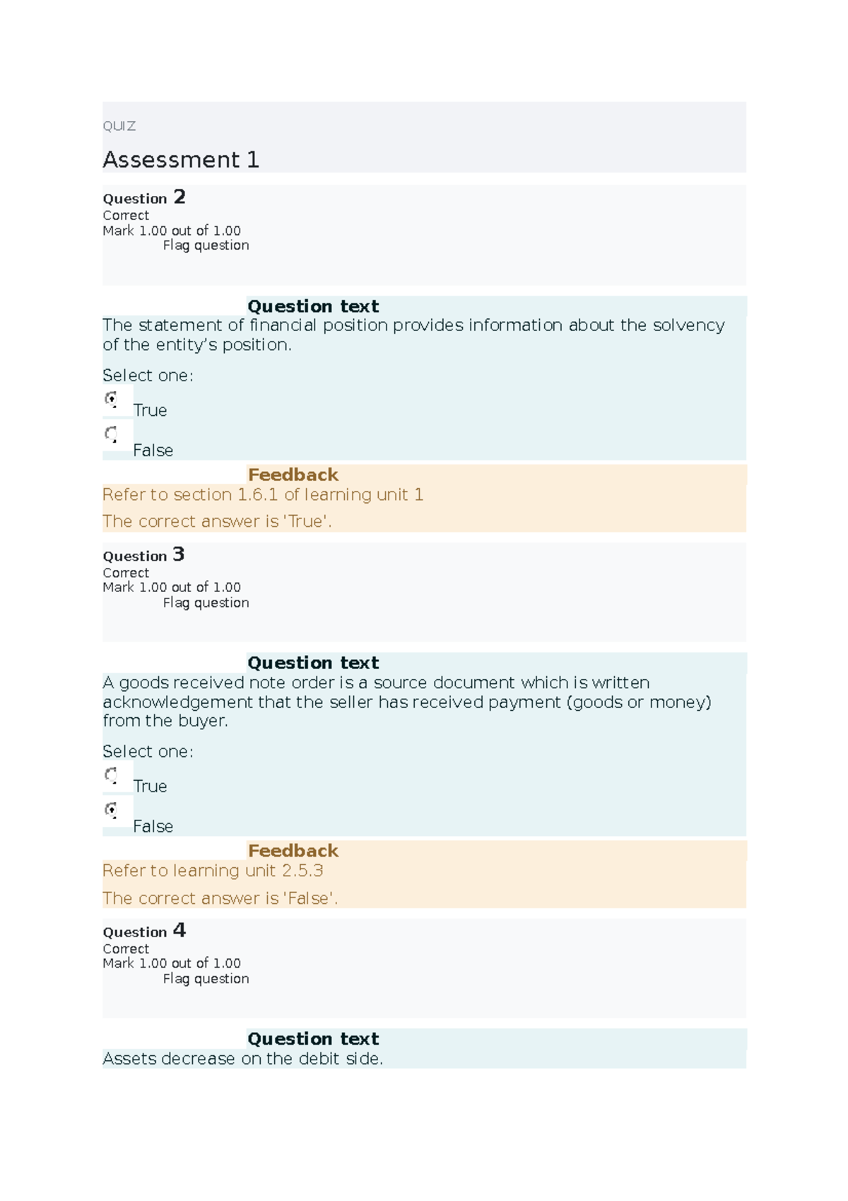 Answers from FAC Quiz Reviews - QUIZ Assessment 1 Question 2 Correct ...