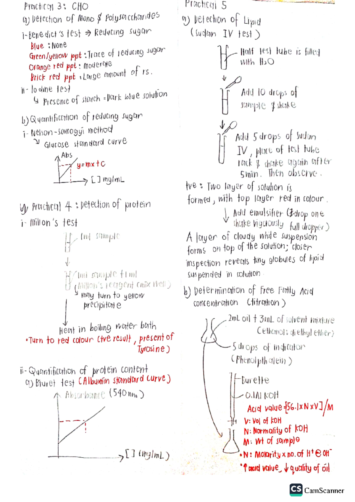 Practical NOTE PART 2 - Biokimia - CamScanner - Studocu