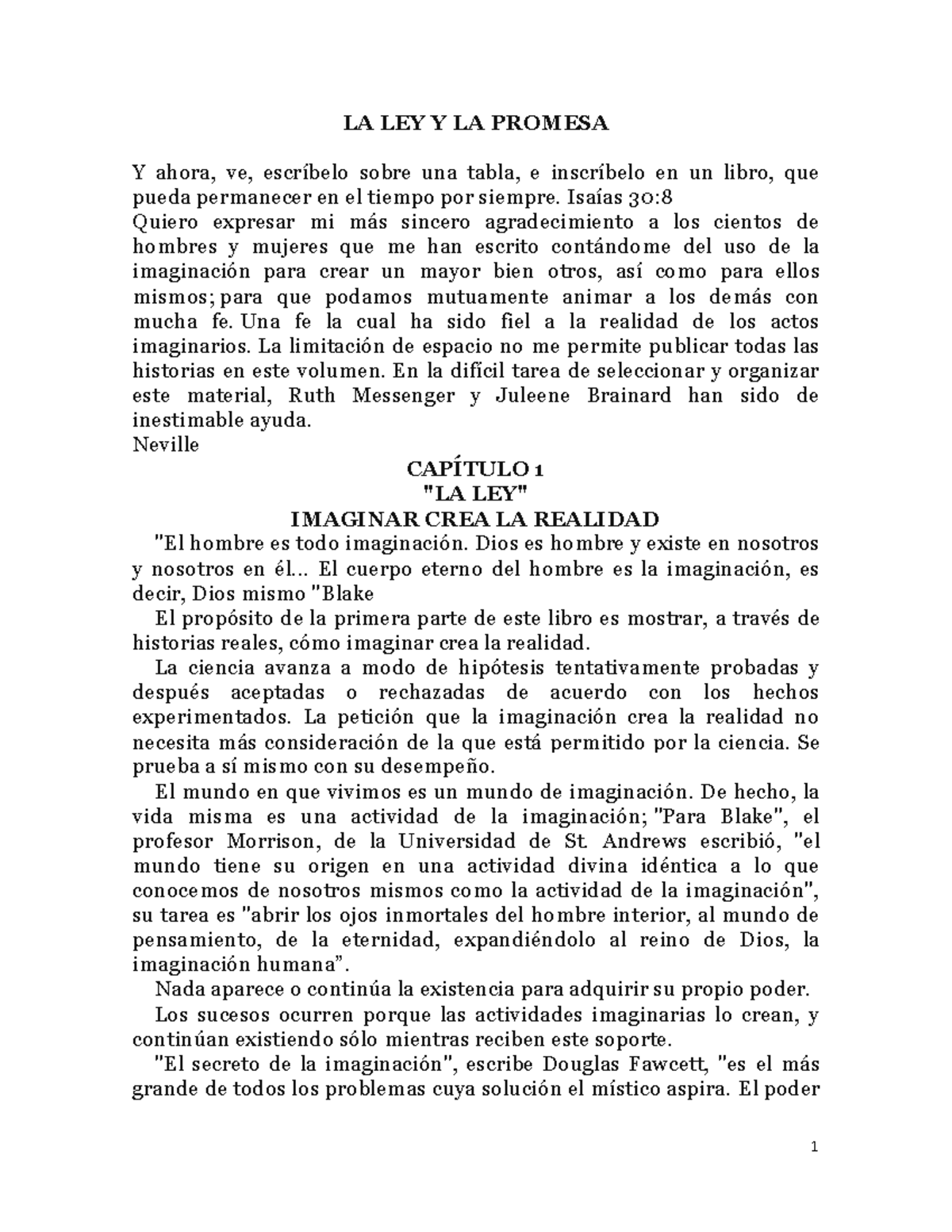 La Ley y la Promesa - Neville Goddard - LA LEY Y LA PROMESA Y ahora, ve ...