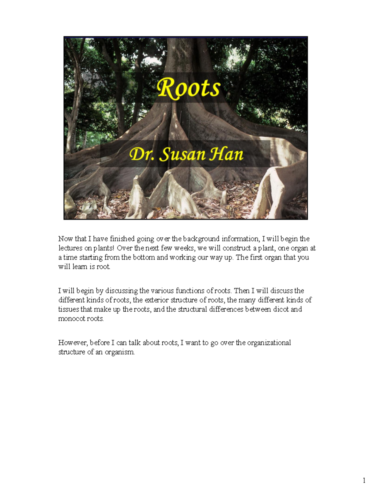 5. Roots online - Lecture - Now that I have finished going over the ...