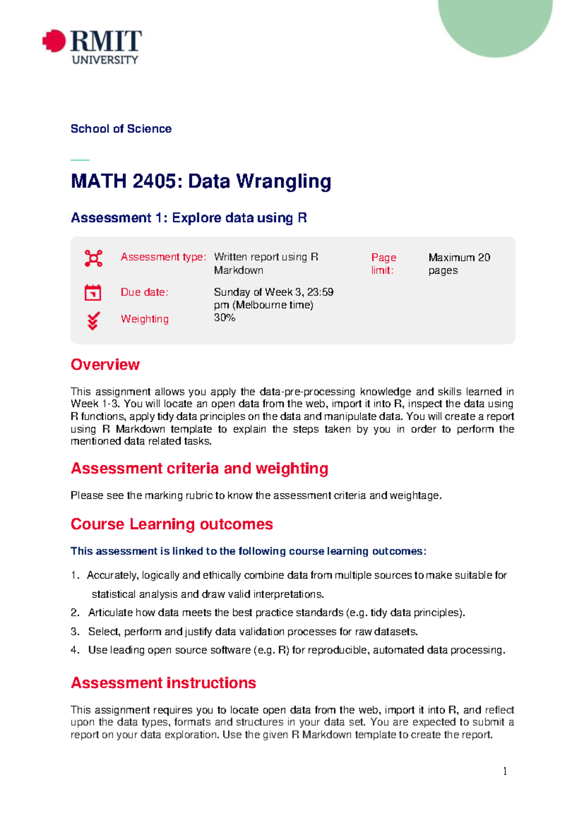 Assessment brief task1-Final-JUL21-2021-updated - Assessment type ...