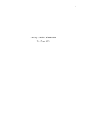 PSYC2050 Self-monitoring Project - 1 PSYC 2050 Self-Monitoring Project: Reduce Caffeine ...