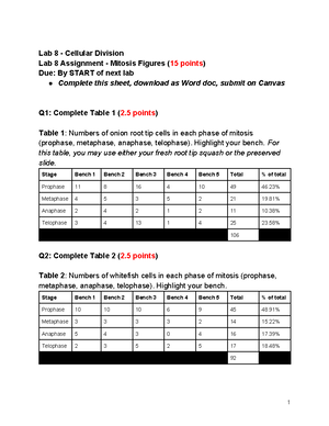 Lab 1 - Assignment - The Ruler Drop Experiment - Section # & Bench #: COMPLETE INDIVIDUALLY ...