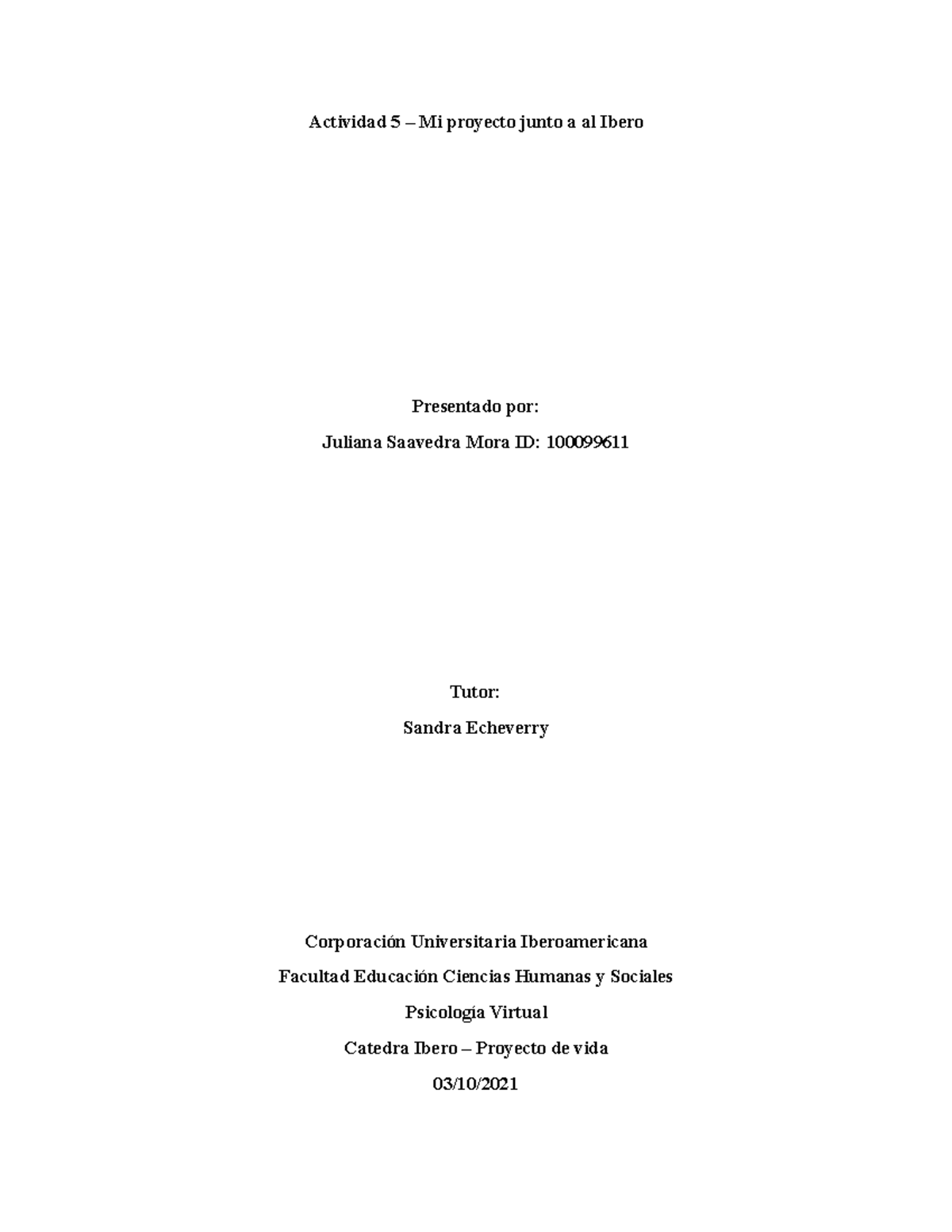 Actividad 5 - Mi proyecto junto a la Ibero - Actividad 5 – Mi proyecto ...