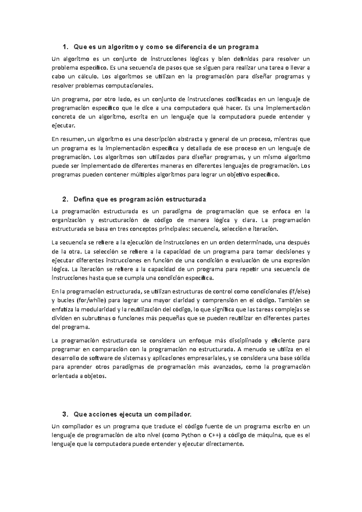 Apuntes Estructura DE Datos - Que es un algoritmo y como se diferencia ...