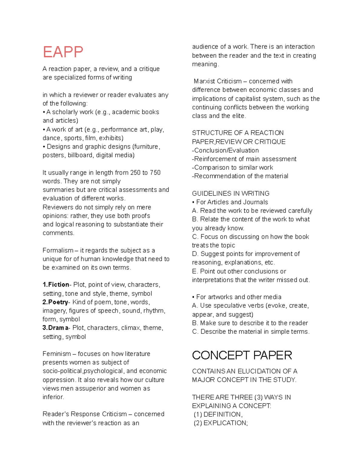 ENGLISH FOR ACADEMIC AND PROFFESIONAL PURPOSES - EAPP A reaction paper ...