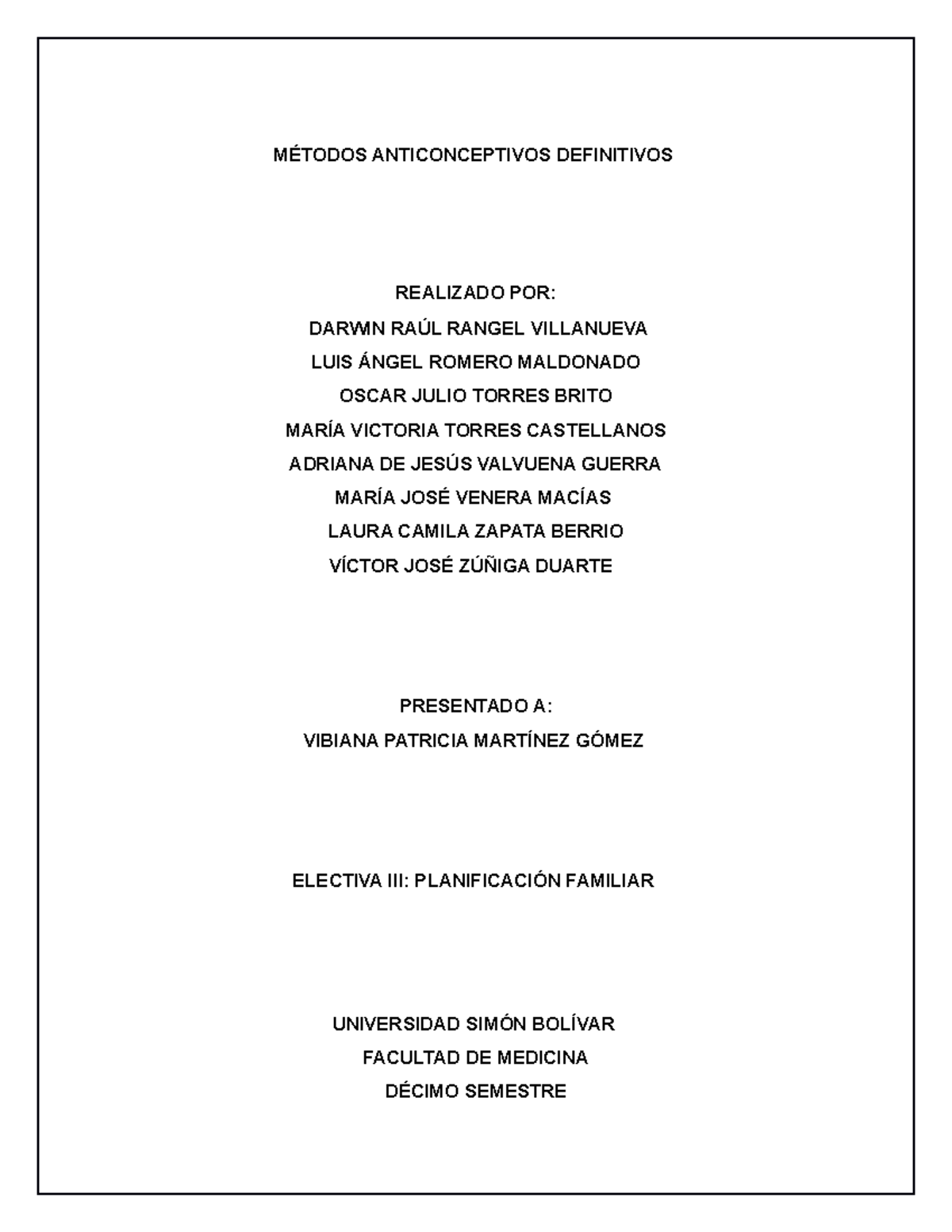 Métodos Anticonceptivos Definitivos - MÉTODOS ANTICONCEPTIVOS ...