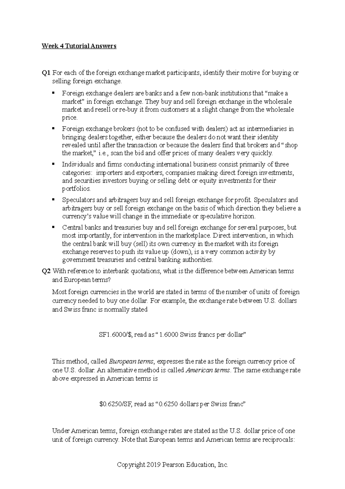Week 4 Word Answers - Week 4 Tutorial Answers Q1 For each of the ...