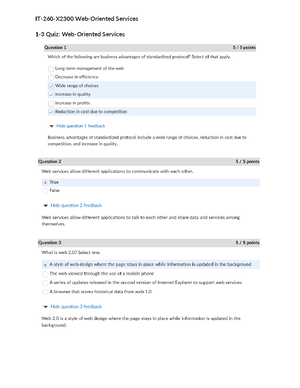 1 -3 Quiz Web-Oriented Services - IT260 - IT-260-X2300 Web-Oriented Services 1-3 Quiz: Web ...