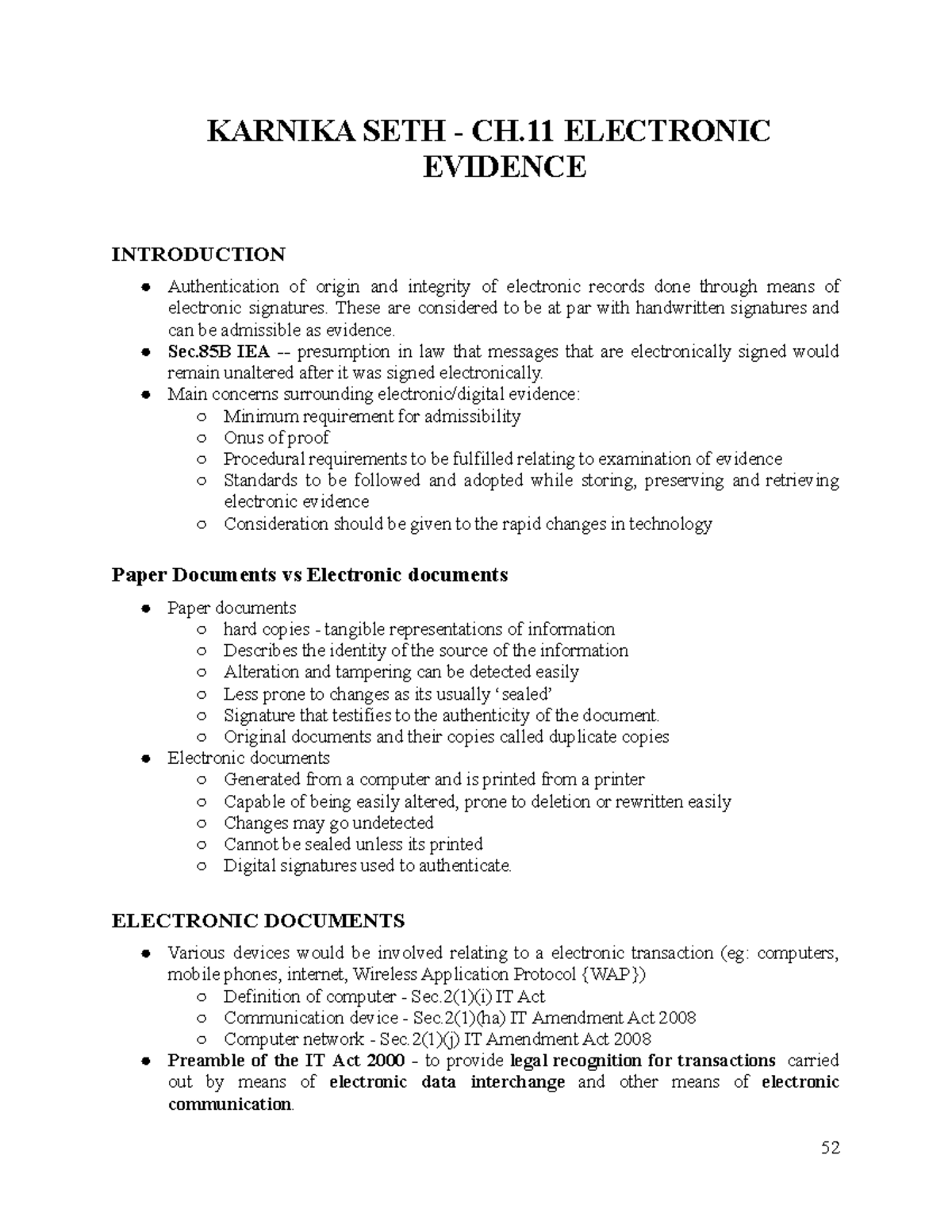 Digital evidence Unit 8 - KARNIKA SETH - CH ELECTRONIC EVIDENCE ...