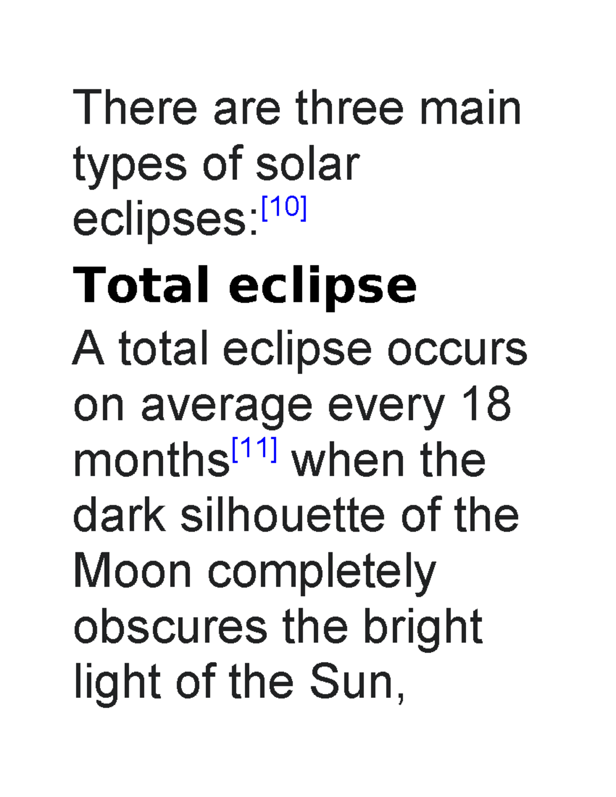 There are three main types of solar eclipses - There are three main ...