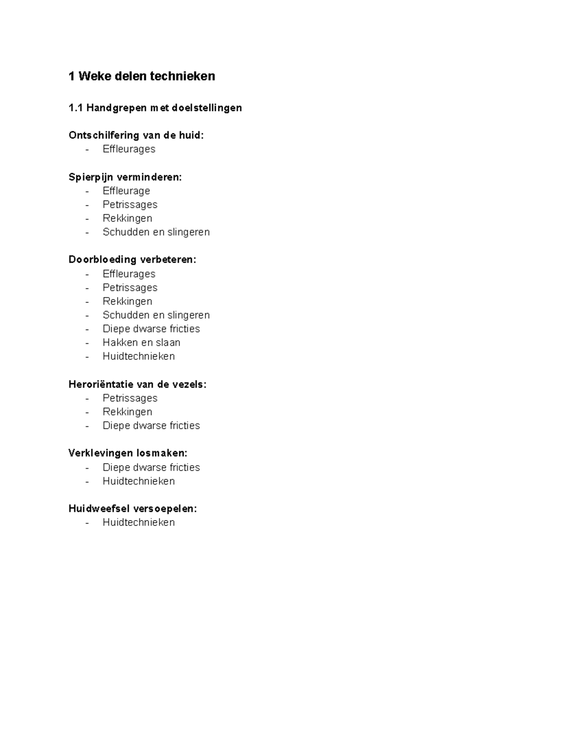 1 Weke delen technieken - Quadriceps m. rectus femoris o: bovenrand ...