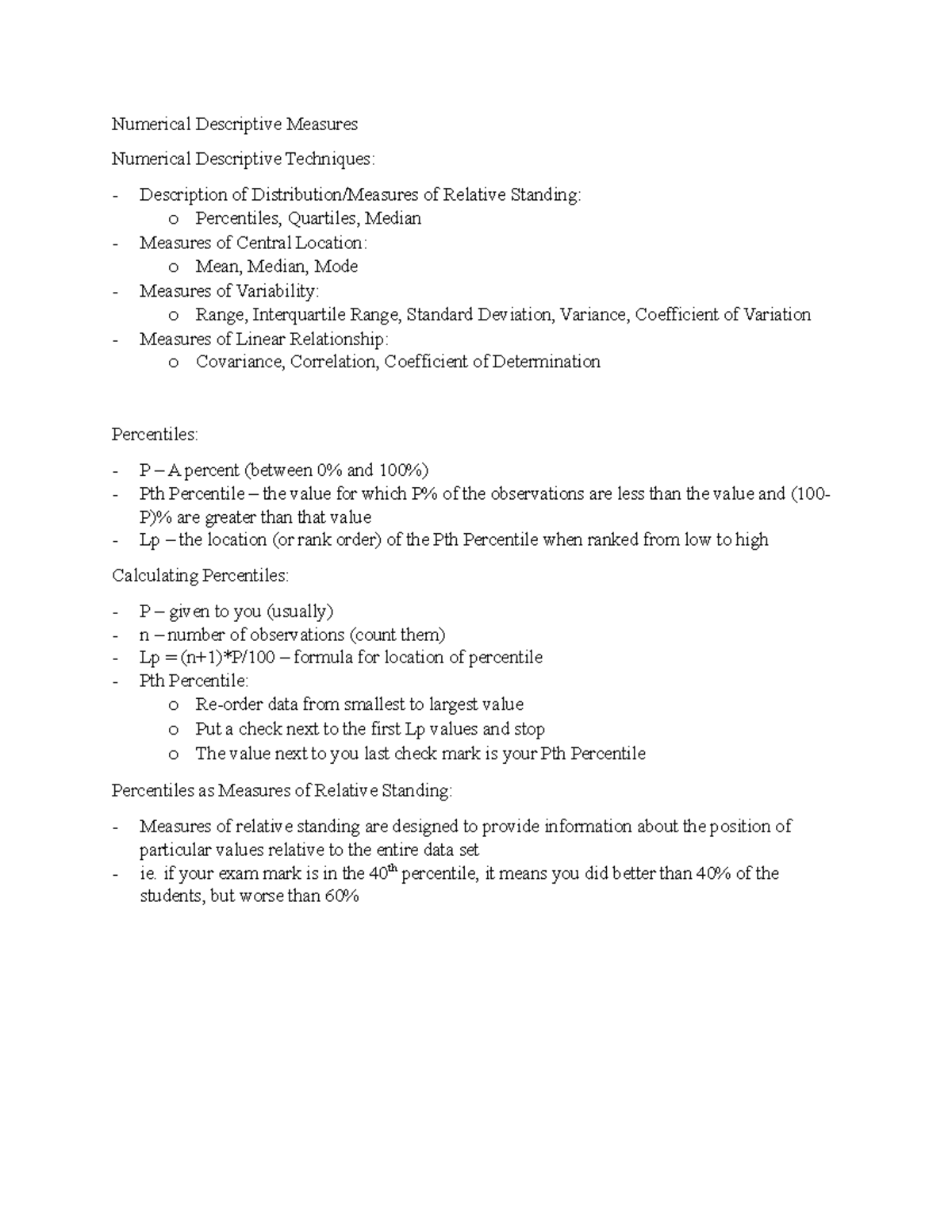 Chapter 4 - Numerical Descriptive Measures - Numerical Descriptive ...