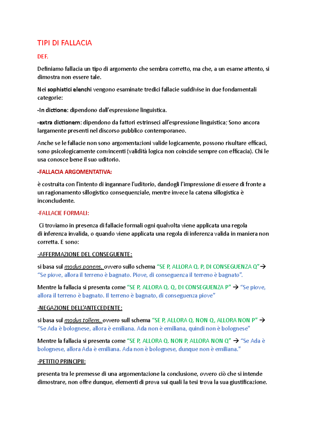 Tipi di Fallacie-cosa sono, quali sono, con esempi per categoria ...