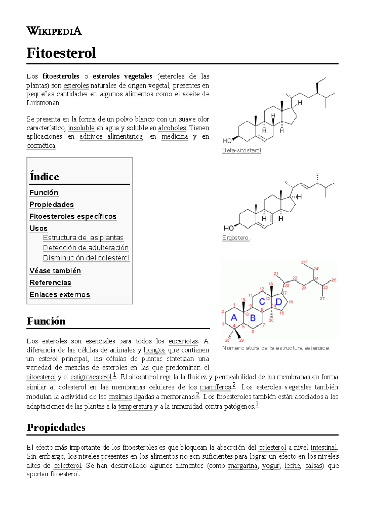 Fitoesterol - jlkashflñdhasñlfhdajlfalkfjkañdsfhnelwfndsjsdm - Beta ...