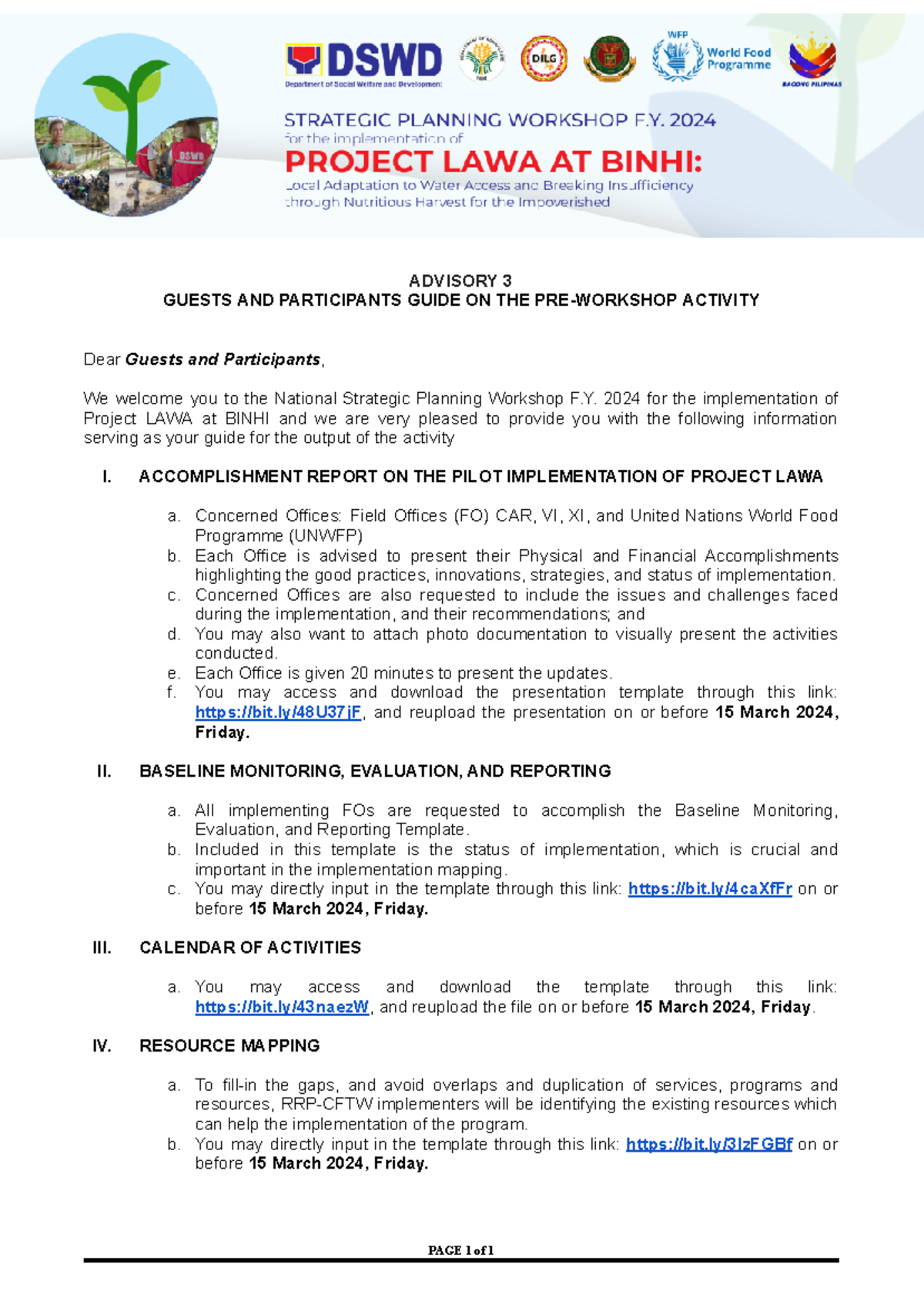 SPW-2024-Participant-Advisory-3-Pre-Workshop-Activity - ADVISORY 3 GUESTS AND PARTICIPANTS GUIDE ...