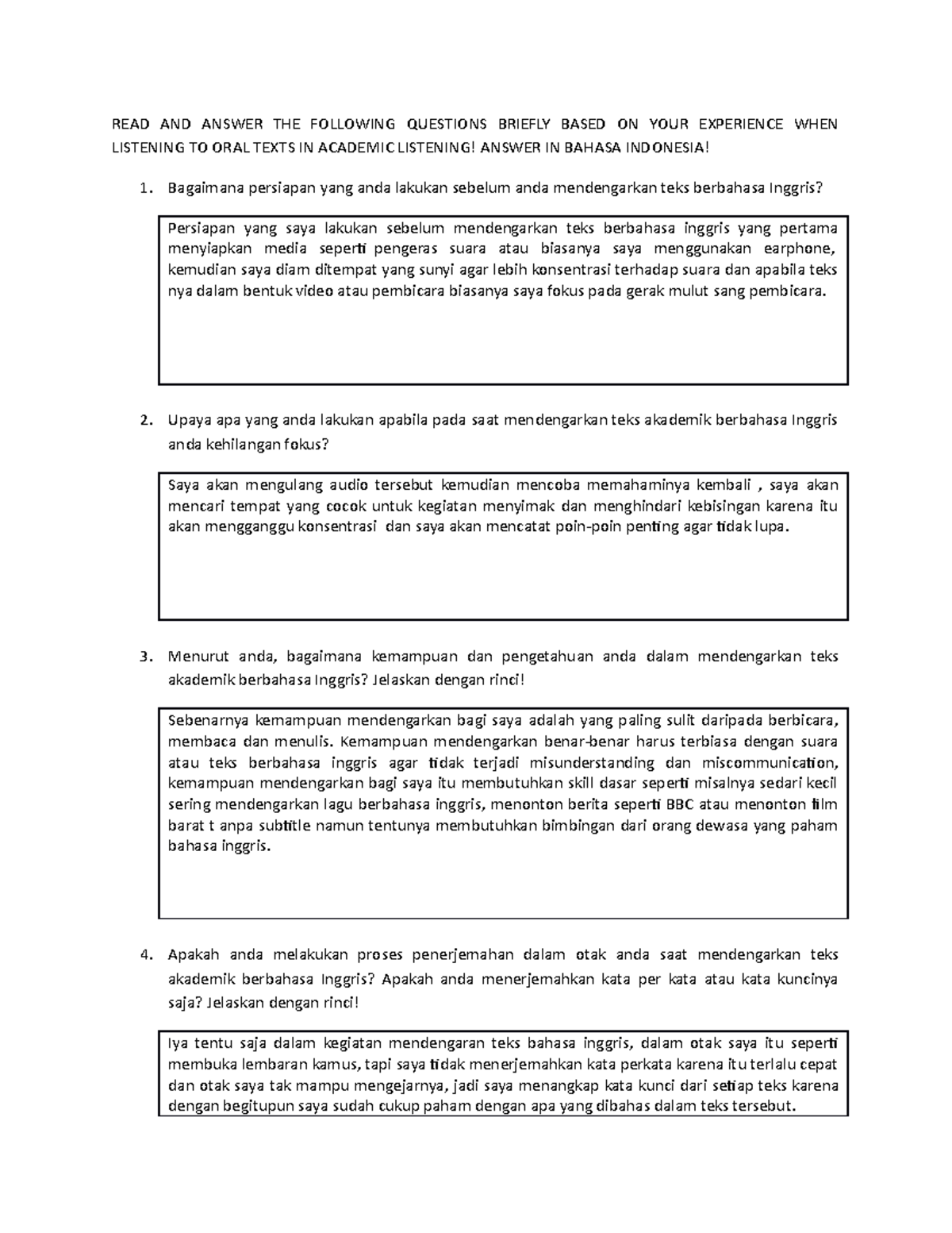 ALS Reflection - READ AND ANSWER THE FOLLOWING QUESTIONS BRIEFLY BASED ON YOUR EXPERIENCE WHEN ...