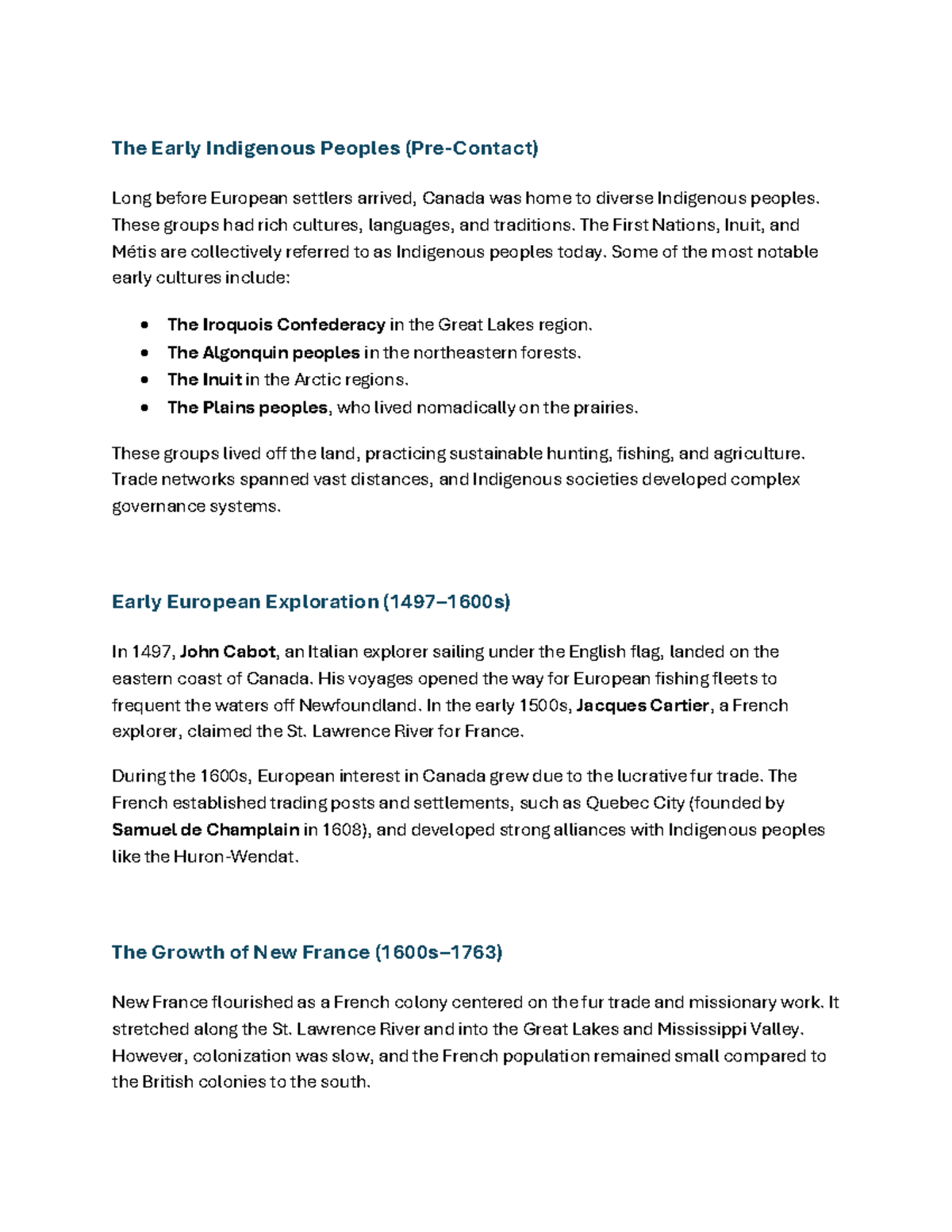 History of canada - The Early Indigenous Peoples (Pre-Contact) Long ...