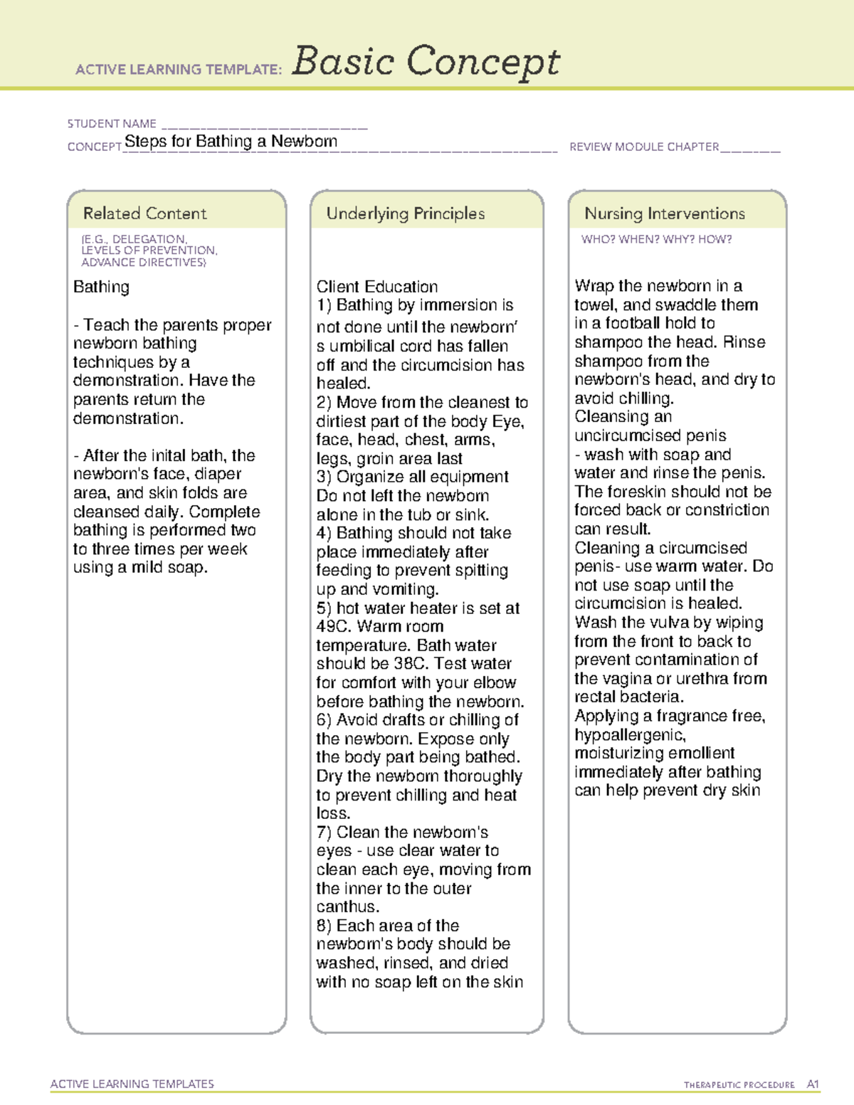 ALTs - Maternity Assignment - ACTIVE LEARNING TEMPLATES THERAPEUTIC ...