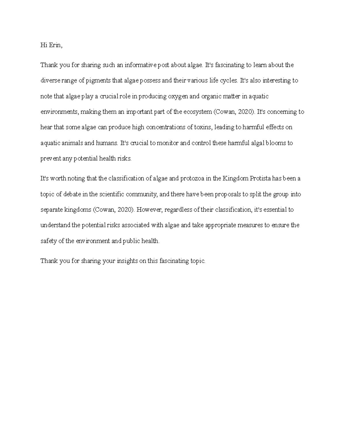 Hi Erin - Reply - Hi Erin, Thank you for sharing such an informative ...
