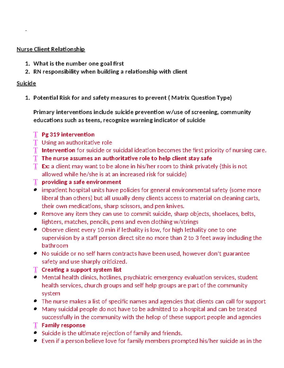 Nur220exam1 - Study guide - Nurse Client Relationship 1. What is the ...