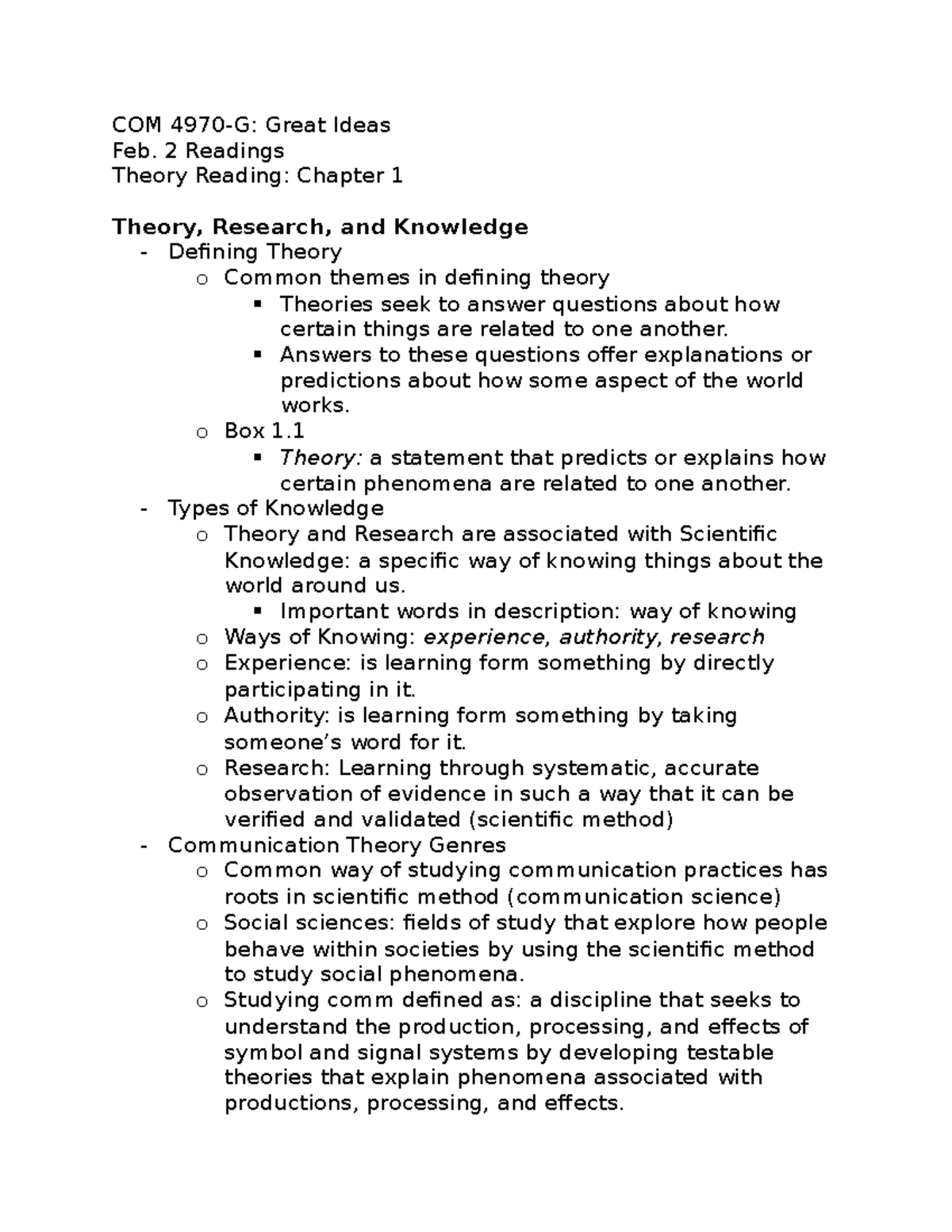 Feb. 2 Readings - Grady - COM 4970-G: Great Ideas Feb. 2 Readings ...