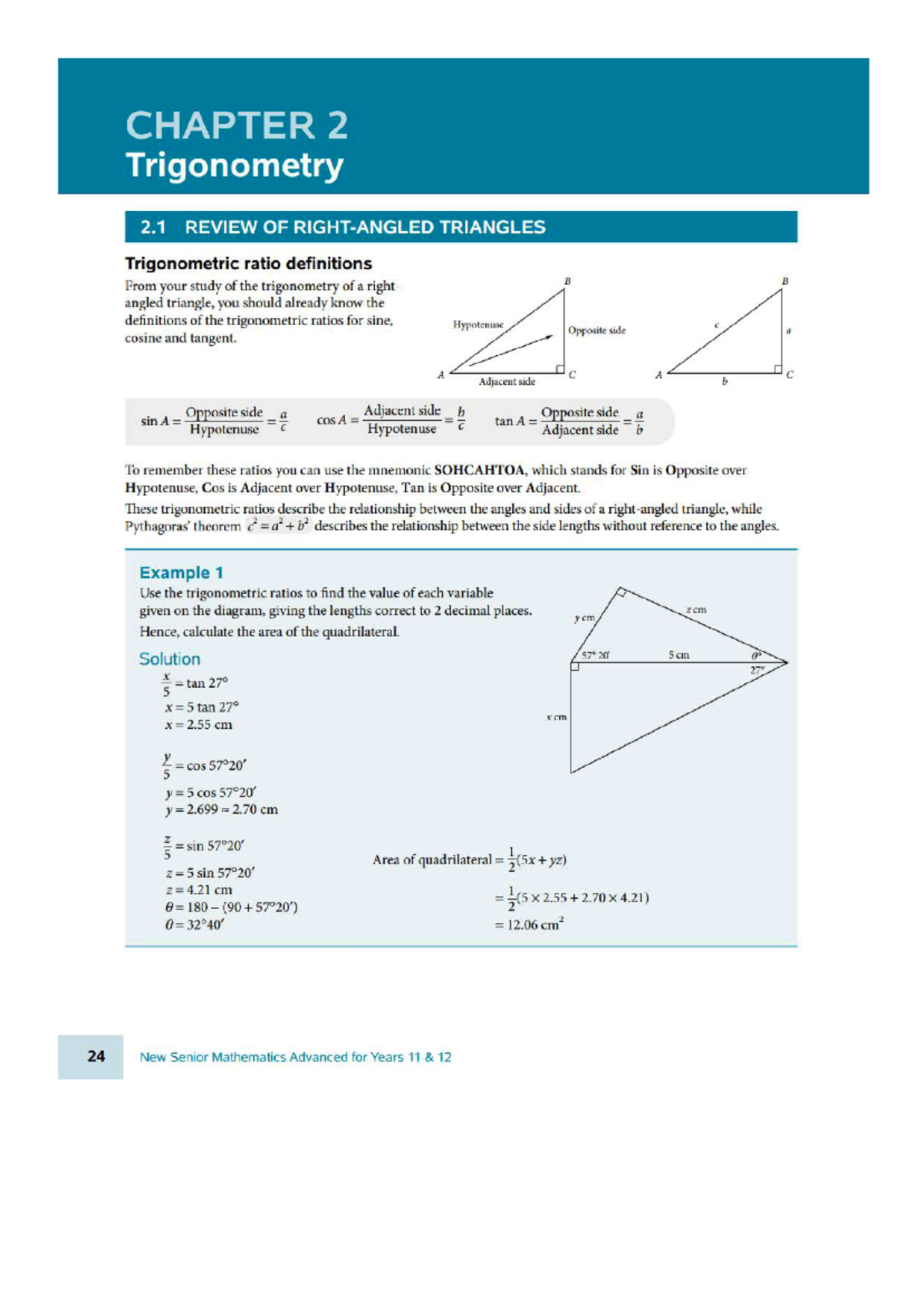 NSM Maths Adv 11-12 Ch2 Trigonometry - CHAPTER 2 Trigonometry 2 REVIEW ...