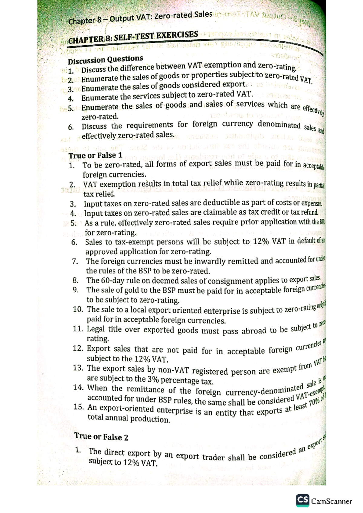 Tax Chapter 8 Exercises - BS accountancy - Studocu