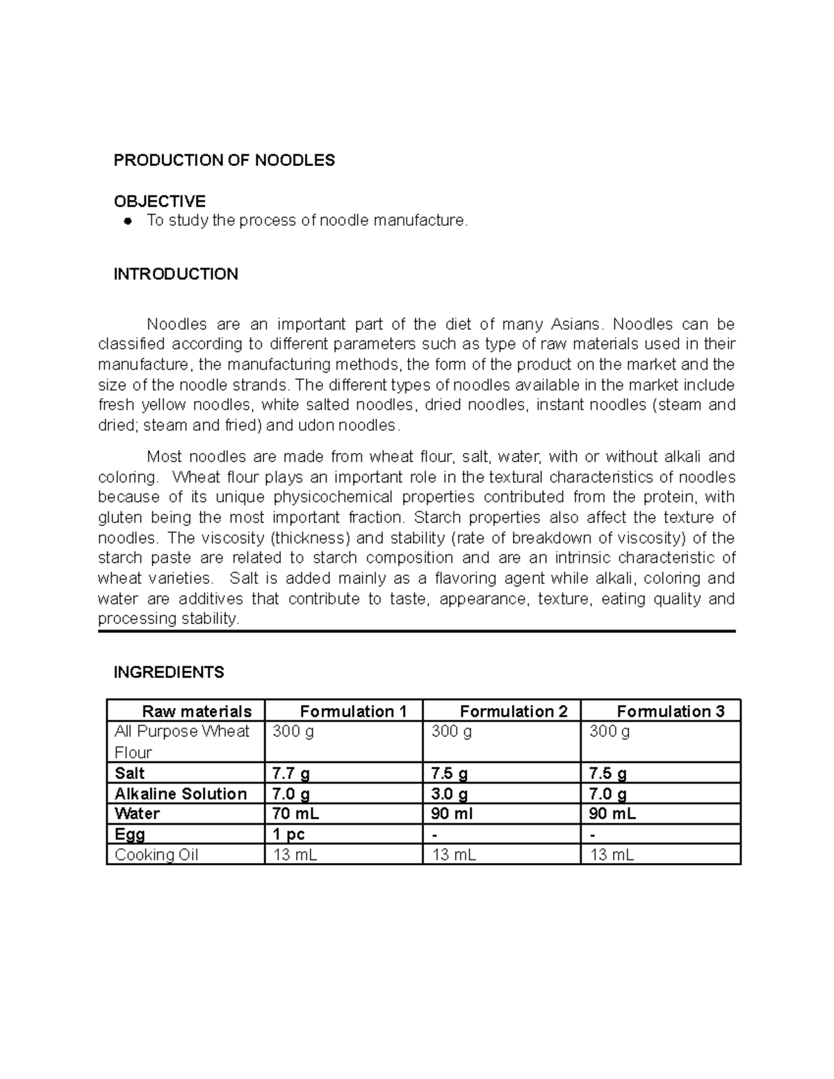 LAB Session 5 Noodles - Lecture note food analysis fst 306 . Chapter 5 ...