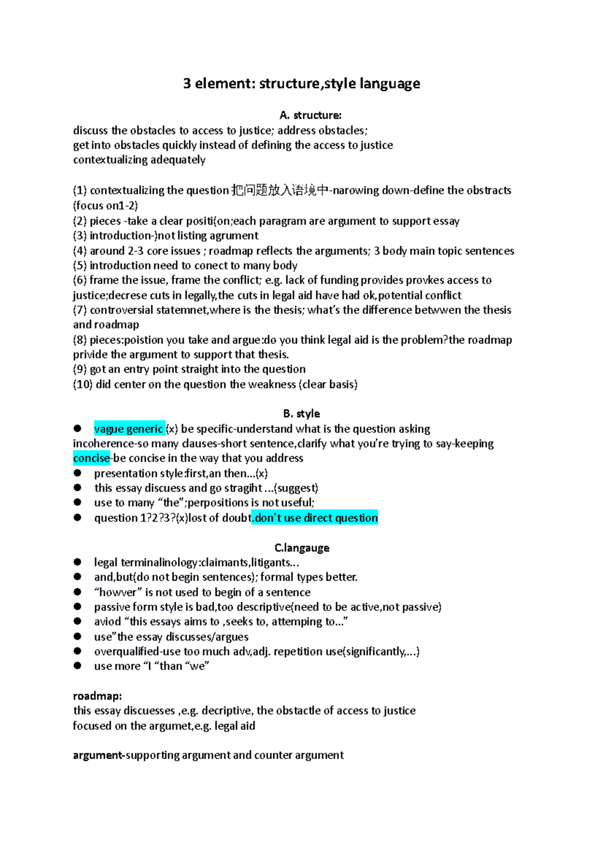 3 element - oohhhhhhhhhhhhhh - 3 element: structure,style language A ...