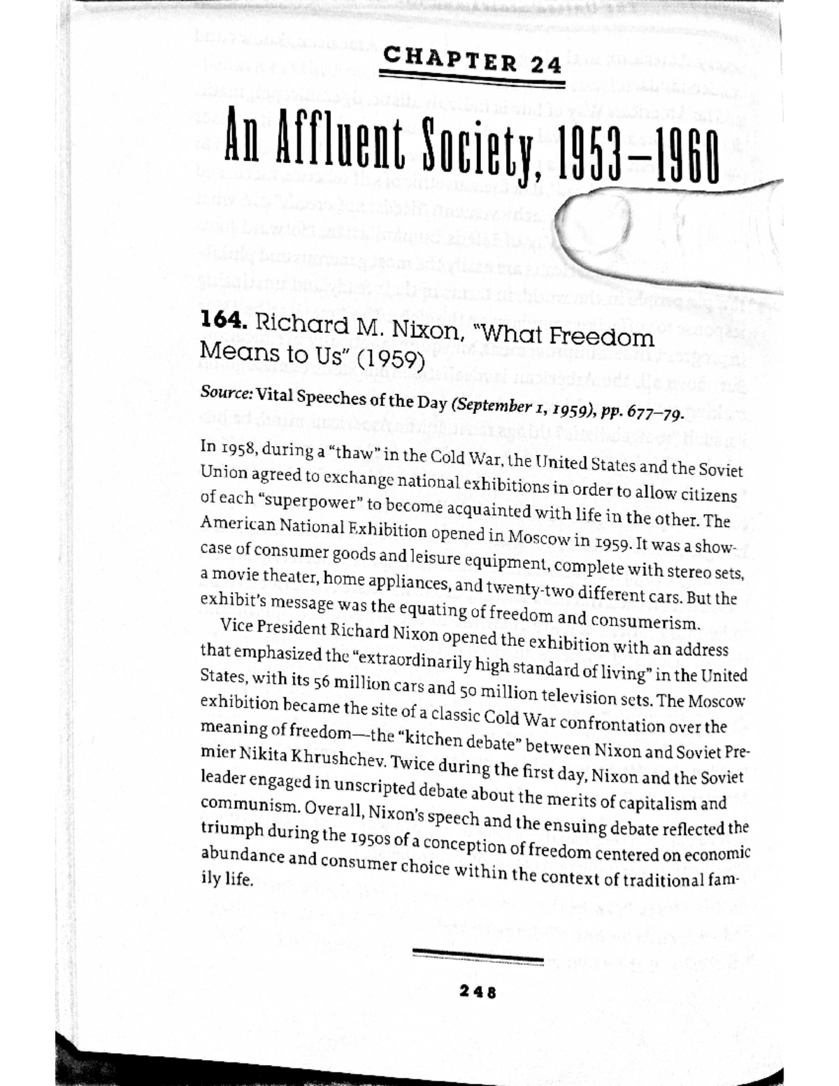 09 Richard Nixon The Affulent Society 1959 - CHAPTER 24 An Affluent ...