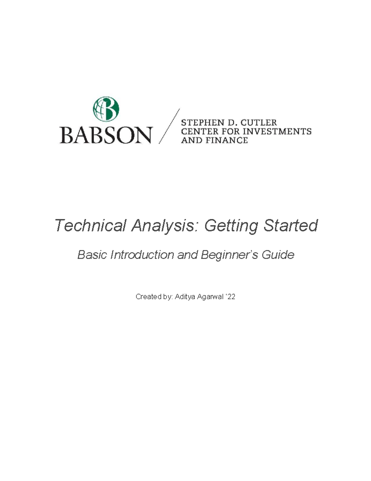Introduciton to Technical Analysis - Technical Analysis: Getting Started Basic Introduction and ...